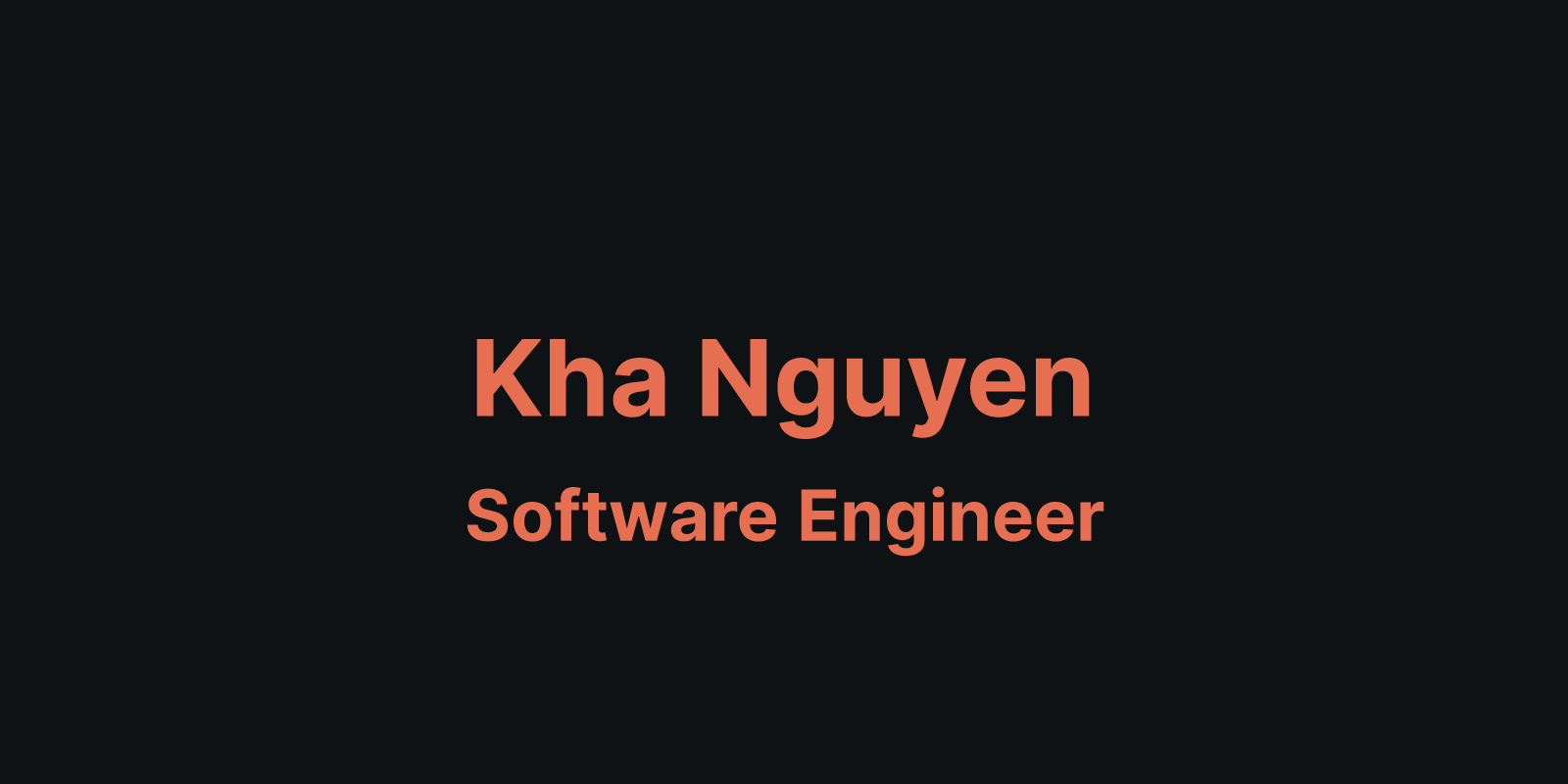 Kha Nguyen - Full-Stack Developer